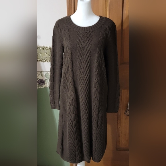 Chadwicks | Sweaters | Vintage Brown Sweater Dress | Poshmark